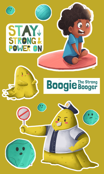 Sticker Sheet - Boogie: The Strong Booger | Author Krystaelynne Sanders ...